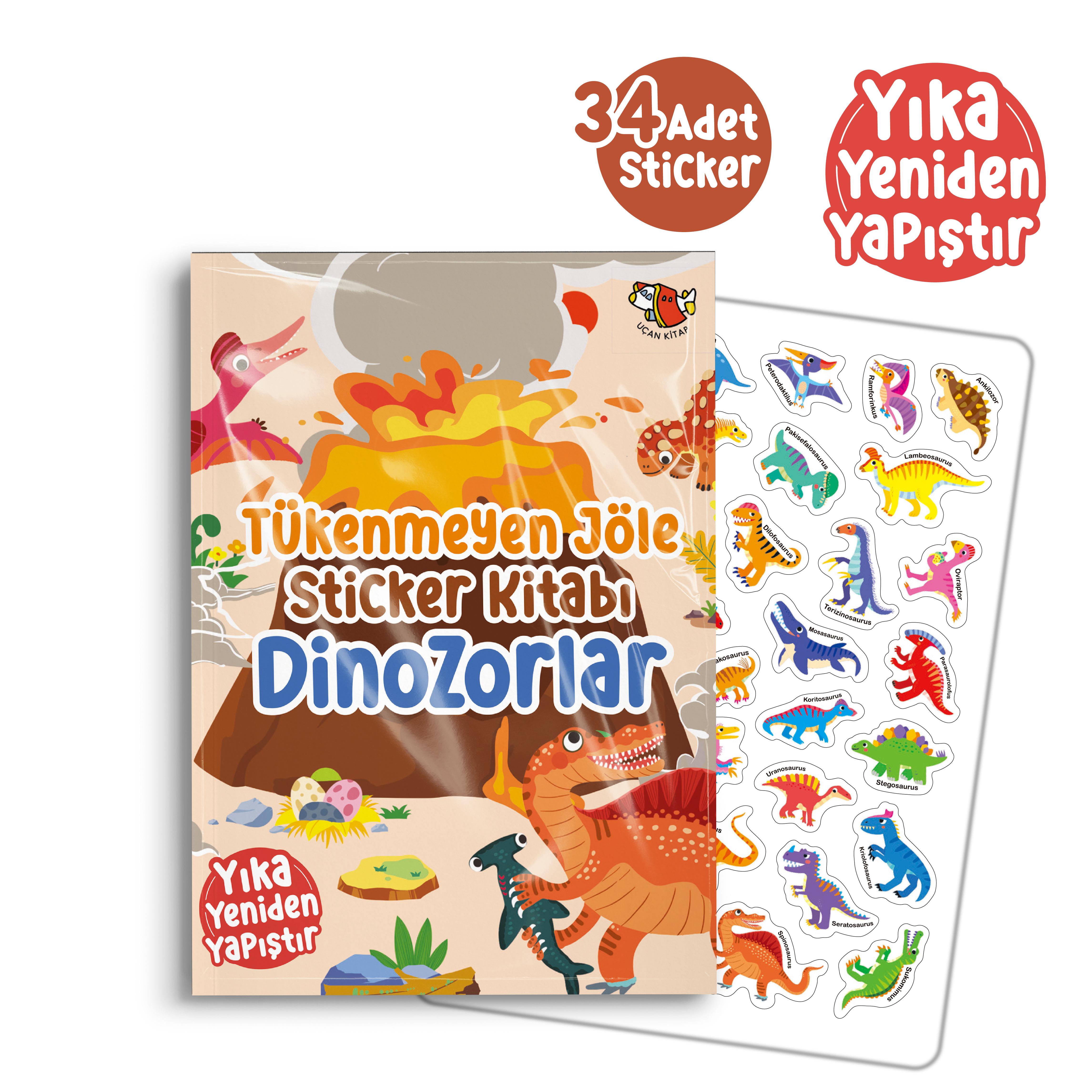 Tükenmeyen Jöle Stickerlar Dinozorlar